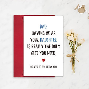 Ulbeelol Dad Birthday Card, Pompous Fathers Day Card from Daughter, Funny Card for Father, Arrogant Fathers Day Card, Rude Fathers Day Card