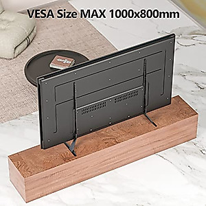 WALI Universal TV Stand, TV Legs for Most 27 to 85 inch LCD Flat Screen TV, Mounting Holes up to 1000 by 800mm, 27 to 85 inch (TVS004), Black