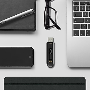 Silicon Power 128GB Entry Level USB 3.0 Flash Drive B21 Thumb Drives Bulk Jump Drive Zip Drive Memory Stick Capless Design Black (SP128GBUF3B21VSK)