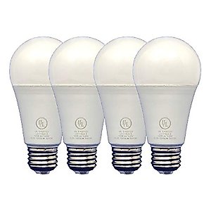 Teklectric - Daylight LED Light Bulb 5000K 12W 720 Lumens - 75 Watt Equivalent - A19 L.E.D. Light Bulb (4, 12 Watts)
