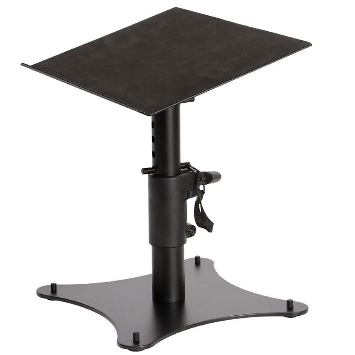 On-Stage SMS4500-P Clamp-On Studio Monitor Speaker Stands: Height-adjustable (9"-12.5"), locking pin for security, steel construction, nonslip rubber feet. Table/desk use, black finish. Pair.