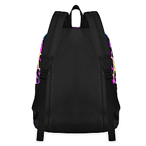 Backpack Travel Rucksack, Leopard Print Cheetah Neon Gradient Lightweight School Bag for Students Teens Girls Boys