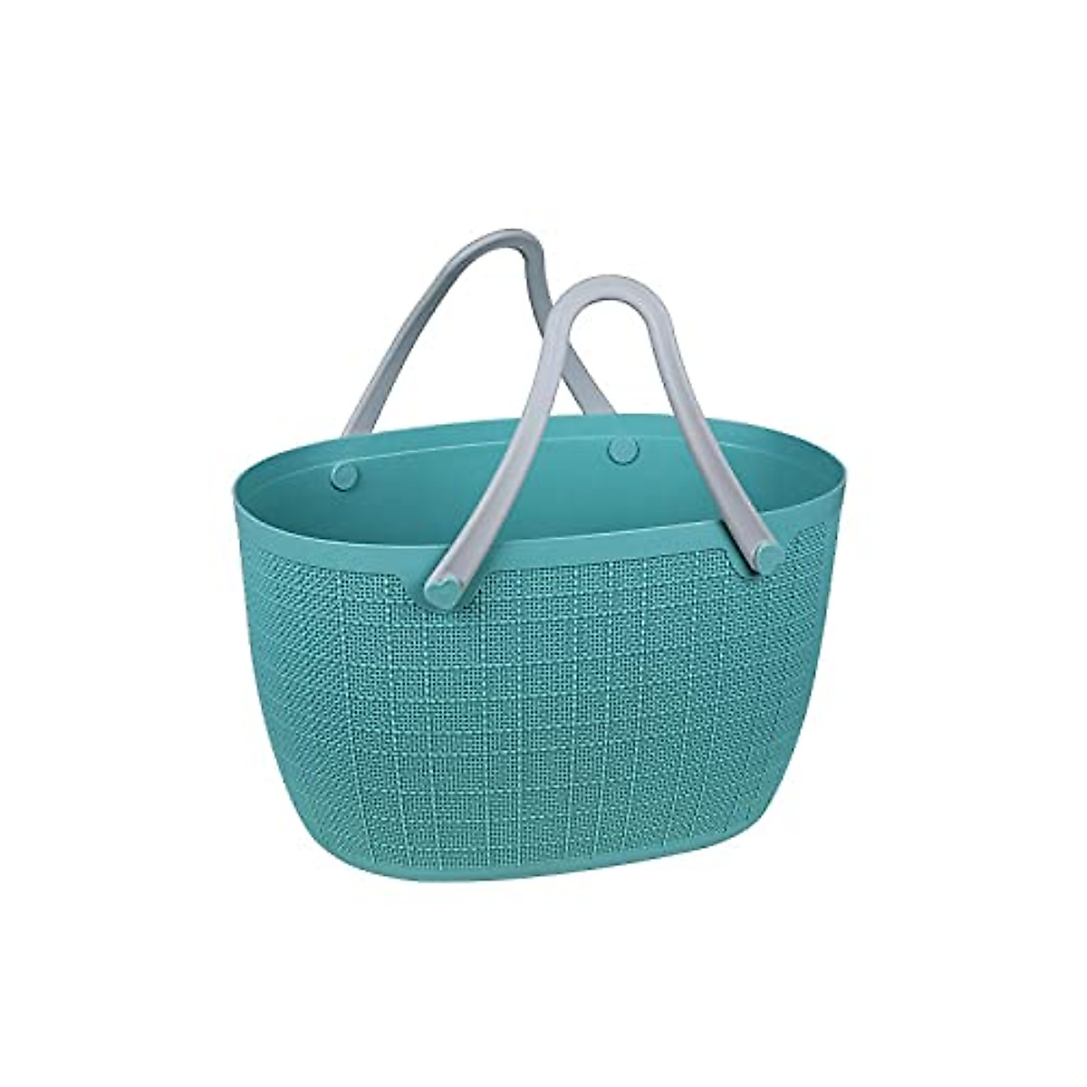 VINAMY Portable Household Large-Capacity Dirty Clothes Basket Portable Unbreakable Grocery Basket Can be Stacked with Linen Storage Basket Green