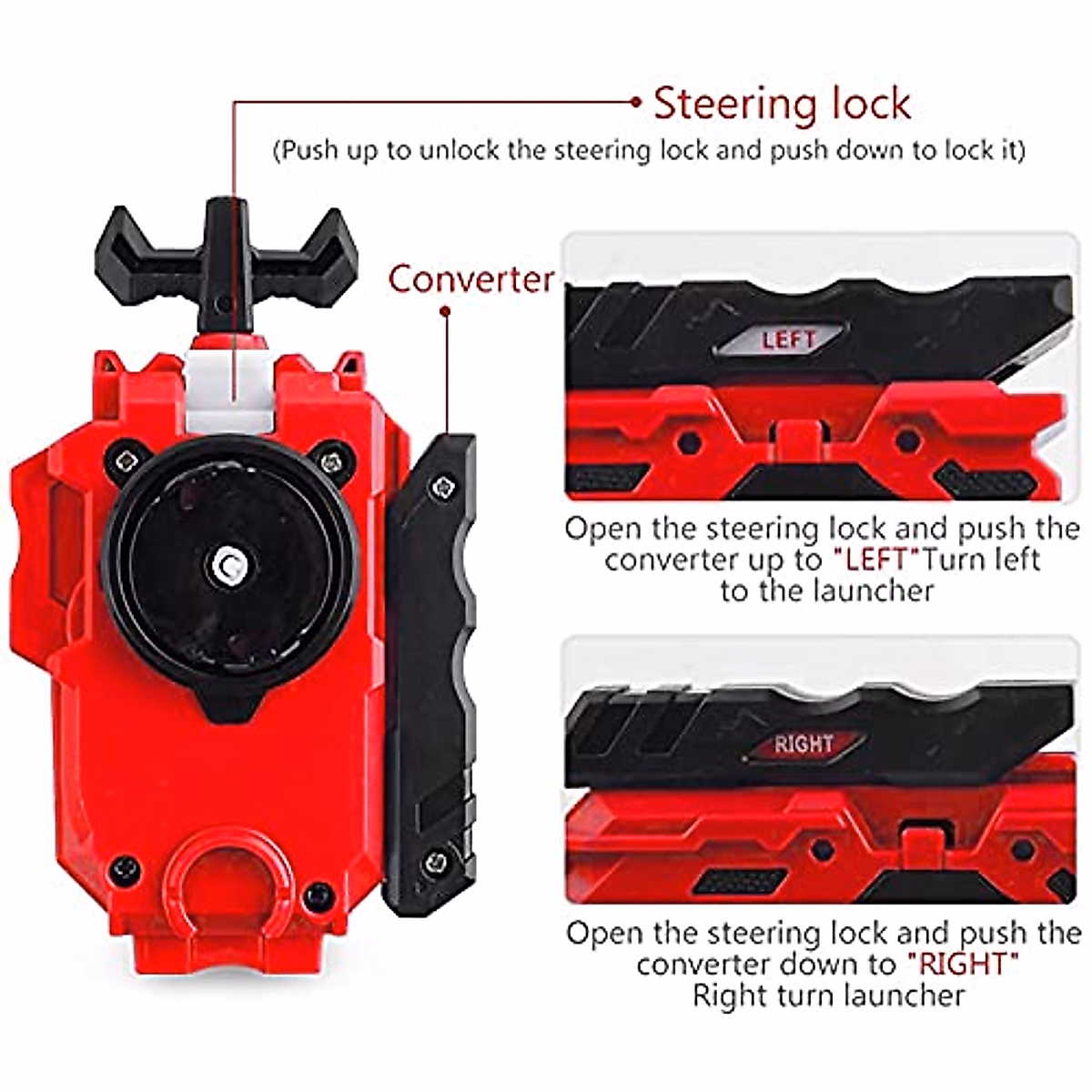 mlywd Bey Battling Tops Burst SuperKing, Bey Launcher and Grip Battle Game Set Right Spin DB Layer System Gyro Toys Set Gifts for Kids Children Boys, B-169