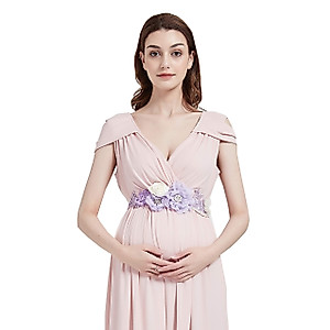FANFAN Maternity Sash Belt Pregnant Wedding Sash Belt Bridal Sash Belts Y01 (lavender)