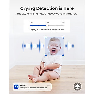 REOLINK Indoor Security Camera, 5MP Super HD Plug-in WiFi Camera with PTZ, Auto Tracking, Human/Pet AI, Ideal for Baby Monitor/ Pet Camera/Home Security, Dual Band WiFi, Local Storage, E1 Zoom