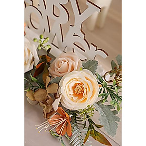 rongflower Champagne Artificial Flowers Combo Box Set Fake Flowers with Stems for DIY Wedding Bridesmaid Bridal Bouquets Centerpieces Party Home Decoration