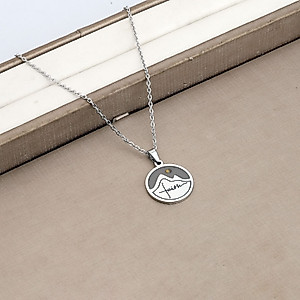 KEYCHIN Faith Mustard Seed Mountain Necklace Religious Gift Cross Faith Mustard Seed Mustard Seed Jewelry Necklace Christian Gift (Faith Mountain NK-S)