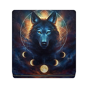 Dreamcatcher Wolf Art Mix Matte Vinyl Sticker Gaming Skin Case Cover Compatible With Sony PlayStation 4 PS4 Slim Console and DualShock 4 Controller