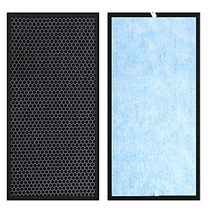 Replacement Filter Set Compatible with Gocheer Monster & CLEANFORCE MEGA1000 Air Cleaner Purifier, 3-in-1 GH-Monster Filter of H13 True HEPA, Carbon Filter and Fine Pre-Filter, 2 Packs