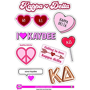 Kappa Delta - Sticker Sheet - Love Theme
