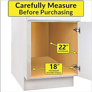 LYNK PROFESSIONAL® Pull Out Cabinet Organizer, 17" x 21" Slide Out Drawers for Kitchen Cabinets - Sliding Pull-Out Pantry Shelves – Home Shelf Organizers - Lifetime Ltd. Warranty, Chrome