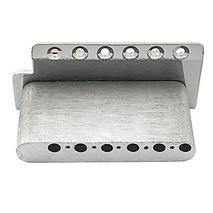 Wilkinson 54mm 2-1/8 inch Full Block Tremolo Bridge Pop-In Arm 6 Screws for Squier/Mexico Fender/MIJ Strat Guitar, Chrome