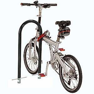 Global Industrial U-Rack Bike Rack, Black, Below Ground Mount, 2-Bike Capacity