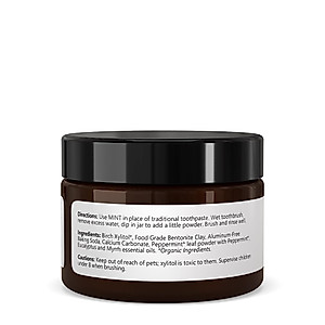 Isabella’s Clearly Mint Remineralizing Tooth Powder | Teeth Whitening Natural Fluoride Free Toothpaste for Adults, Kids, Sensitive Teeth and Gums | Xylitol, Baking Soda, Clay, Calcium (Mint Flavor)