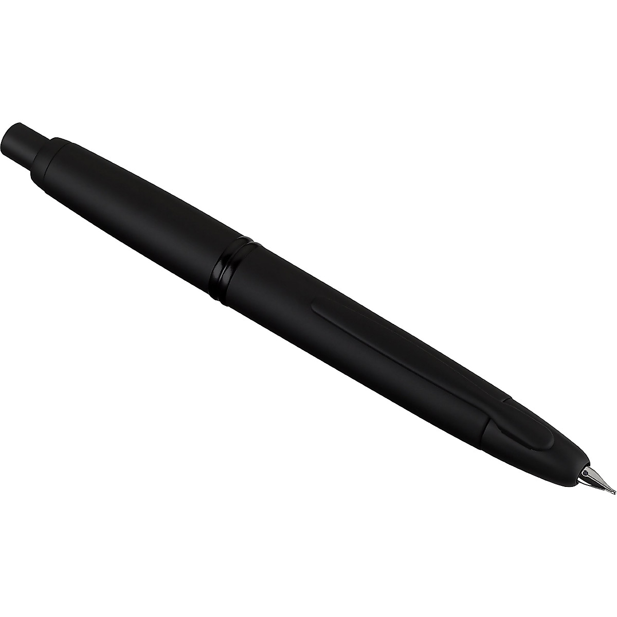 PILOT Vanishing Point Collection Refillable & Retractable Fountain Pen, Matte Black Barrel, Blue Ink, Fine Nib (60580)