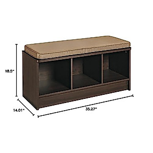 ClosetMaid 1570 Cubeicals 3-Cube Storage Bench, Espresso