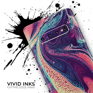 DesignSkinz Liquid Abstract Paint Remix V15 Protective Vinyl Decal Wrap Skin Cover Compatible with The Samsung Galaxy S20 (Screen Trim & Back Glass Skin)
