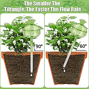 Sawowkuya 4 Pcs Plant Watering Globes, Cactus Self Watering Planter Insert，Glass Plant Watering Devices for Indoor and Outdoor Plants Accessories