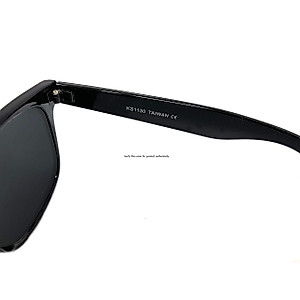 Sunglasses Classic 80’s Vintage Style Design (Black Gloss, Super Dark)…………