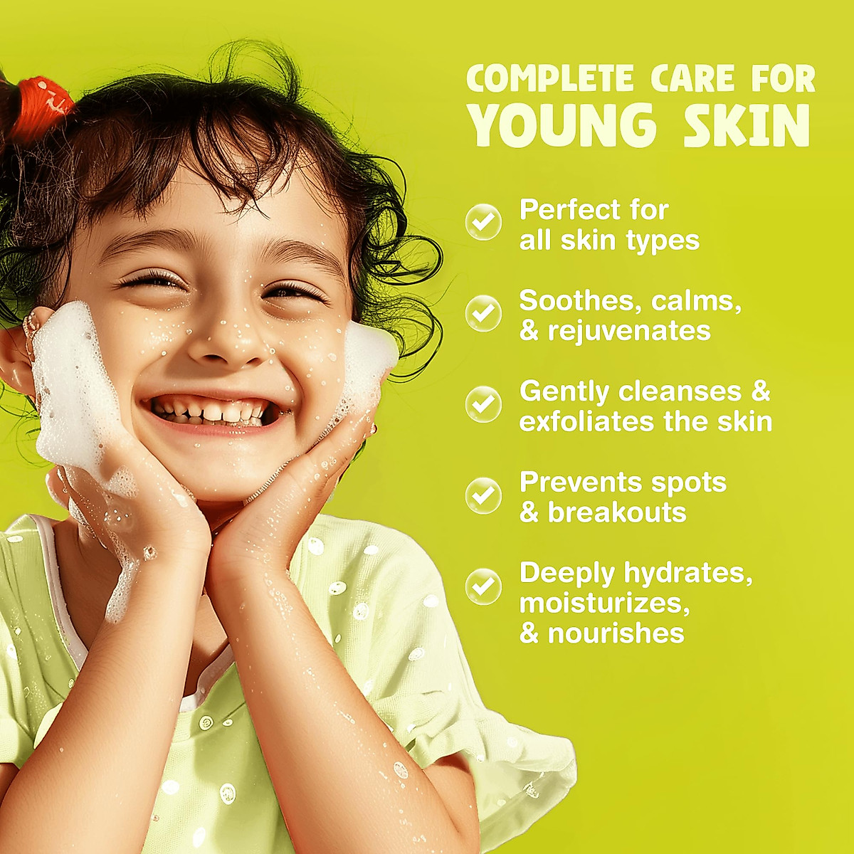 The Natural and Organic Family Kids Foaming Face Wash - Clean and Gentle Face Wash for Kids and Preteens - Made in the UK