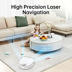 Dreametech W10 Robot Vacuum and Mop Combo, Sweeping, Mopping, Washing and Drying 4in1, White