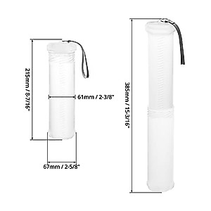 QWORK Extendable Plastic Brush Case Paint Brush Holder, 2 Pack Clear Long Brushes Tube Storage Pencil Pen Holder Container Drawing Tools