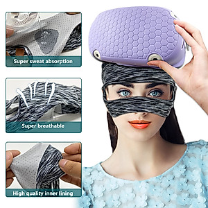 JYMEGOVR for Oculus Quest 2 Silicone Cover, Protective Cover Accessories for Meta VR, Multi Colors Soft Shell Skin, Controller Grips & Face Cover Set (Purple)