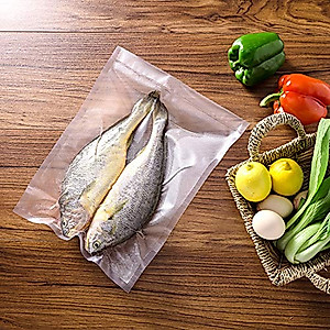 Vacuum Sealer Bags 100 Quart 8 x 12 Inch + 100 Quart 6 x 10 Inch for Food Saver, Seal a Meal, Commercial Grade, BPA Free, Heavy Duty, Great for vac storage, Meal Prep or Sous Vide