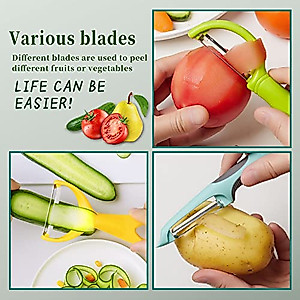 Potato Peeler Kitchen, Vegetable Peeler, for kitchenaid Restaurant Fruit and Vegetable Peeling, I and Y Type Peeler Stainless Steel Blades, Peel Vegetables, Apple, veggie, carrot, potatoes, Set of 3.