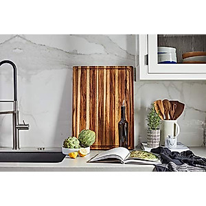 Sonder Los Angeles, XXL Thick Edge Grain Teak Wood Cutting Board for Kitchen with Juice Groove, 23x17x1.5 Charcuterie Wooden Board in Large (Gift Box Included)
