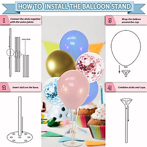 Guudmua 312 Pcs Gender Reveal Decorations, Baby Gender Reveal Party Supplies- Disposable Dinnerware Set With Pink and Blue (25 Guest), Boy or Girl Banner, Balloon, Sash, Cake Topper, Photo Props