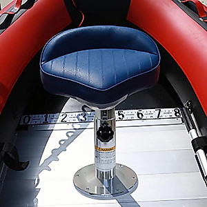 POROHOM Aluminum Adjustable Height Locking Boat Seat Pedestal with Slide，Boat Chair Base with height adjustable from 13 inches to 19 inches, silvery