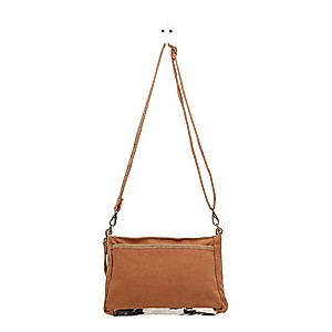 Myra Bag Florid Upcycled Canvas & Leather Small Crossbody Bag S-1458