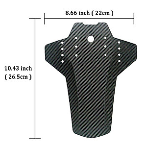1 Pair Mountain Bike Fender Mud Guard,XINBOUS Adjustable Carbon Fiber MTB Bicycle Mudguard Front + Rear MTB Fender Set Compatible with 20"/24"/26"/27.5"/29" Mountain Bike Mud Guards