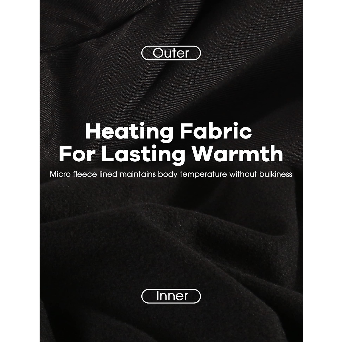 MANCYFIT Thermal Shirts for Women Fleece Lined Tops Long Sleeve Undershirts for Cold Weather Black and White Lines Medium