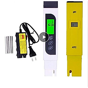 Multistage FILTERS Express$ LCD Display ph Meter ATC + EC TDS Tester Backlight + TDS Water Electrolyzer Test Quality Purity Filter Hydroponic Tool