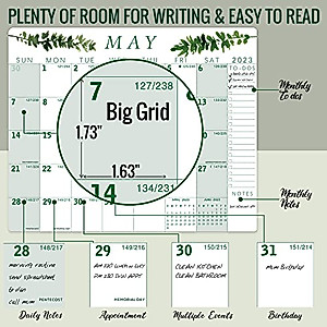 JOYCOLOR 2023 Aesthetic Magnetic Calendar for Fridge - Monthly Calendar with Holiday, 13'' x 10.6", January 2023 - December 2023 - Desk or Refrigerator Calendar Pad for Easy Planning, A