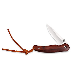 STANBIK Pocket Knife for Men,Pocket Knife with 2.4in 9CR18MOV Blade and Rosewood Handle for Outdoor, Tactical, Survival and EDC.
