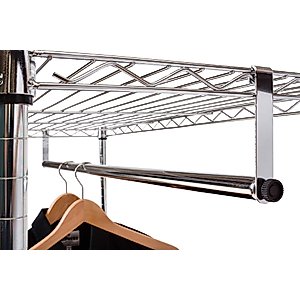 48" Long Hanging Rod, Chrome Color, 1-Pack