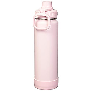 Takeya Actives Spout Lid Insulated Water Bottle, 24 oz, Blush & Actives Insulated Stainless Steel Water Bottle with Spout Lid, 24 oz, Teal