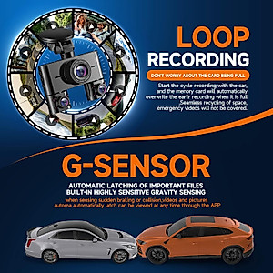 HUPEJOS V7 64G Dash Cam with Type-C Hardwire Kit with Radar Detection