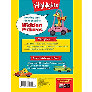 Things That Go Sticker Puzzles: Transportation Activity Book of Cars, Trucks, Planes and More, Hidden Pictures Puzzles with 280 Stickers for Kids 3 and Up (Highlights Sticker Hidden Pictures)