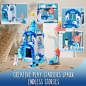 DDAI Girls Building Blocks Toys Frozen Ice Castle Building Kit for Girls Adorable Construction Toy Palace Brick Set Best Birthday Gifts for Kids 8-12 Years Old (199PCS)