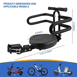 OUSEXI Thicken Front Child Bike Seat,Foldable Front Mounted Kids Bike Seat for City Bicycles Hybrid Cruiser Bicycles Pedal Scooter Motorcycle Bicycles