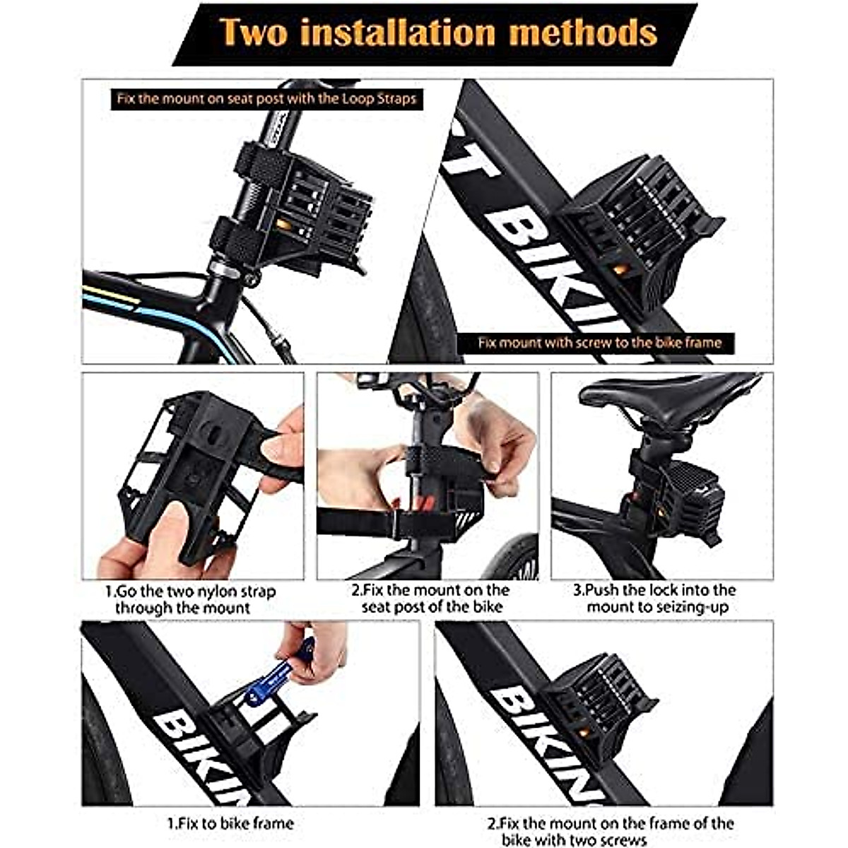 Bike Lock, Bicycle 26-Section Zinc Alloy Locks Portable Secure Against Theft Foldable Lock Bicycles Accessories