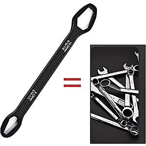 YWHWXB Double Ended Multifunctional Universal Wrench, 5/16”-1/2”, 9/16”-7/8” Self-Tightening Wrench, Chrome Vanadium Steel Repair Tool