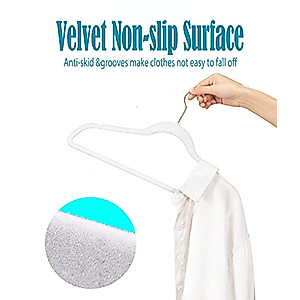 10 Magic Hangers with 50pack Velvet Hangers - Your Wardrobe's Best Friends, Black Felt Hangers Non Slip with Rose Gold Hook, Premium Felt Hangers for Adult, Heavy Duty