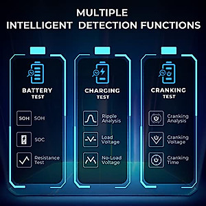 2-in-1 Smart Car Battery Charger and Battery Tester, TOPDON TB6000Pro 6Amp 6V/12V Trickle Charger Maintainer Automotive, 12V Load Tester, App Control Desulfator Lead-Acid AGM LiFePO4 Batteries