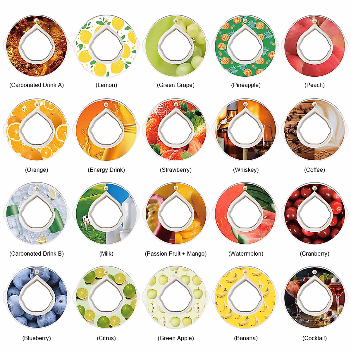 mozigena Compatible with air up Water Bottle pod Set Pack,Compatible with air up Bottle Flavour Pods, Flavored Fruit Taste Pods Bottle, 0 Sugar, 0 Calorie For Fitness Outdoor School (20 Flavors)